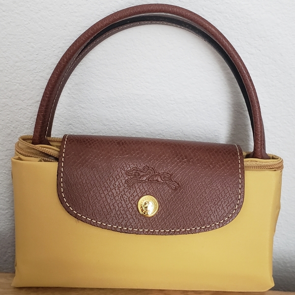Longchamp | Bags | Longchamp Le Pliage Small Nylon Short Handles Tote ...
